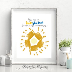 You Are My Sunshine,, Sun Handprint Template, DIY Handprint, Ray of ...