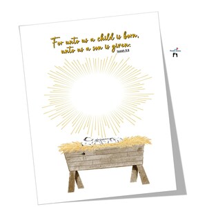 For Unto Us a Child is Born, Isaiah 9:6, Christmas Handprint Art, Jesus ...