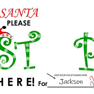 Santa Please Stop Here, Christmas Craft for Kids, Christmas/christmas ...