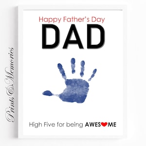 High Five, Awesome Dad, Happy Father's Day Printable, Father's Day Gift ...