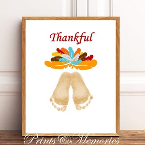 Thanksgiving Turkey Footprint Art, Baby, Toddler, Kid Craft, Footprint ...