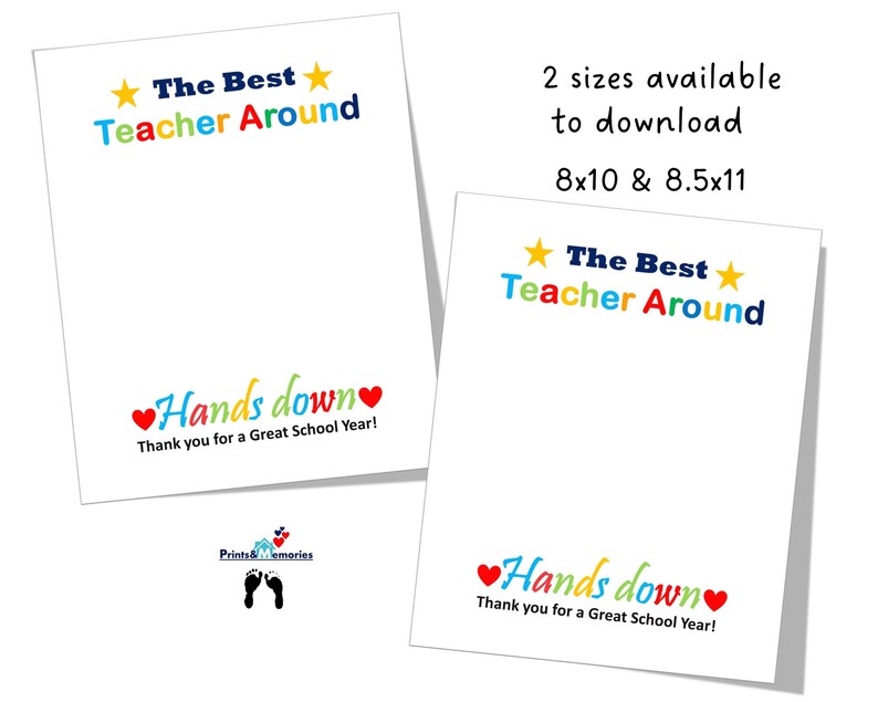 The Best Teacher Around Hands Down End of School Year Gift - Etsy