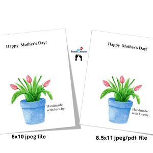 Mother's Day Craft Flower Handprint Art for Kids, Gift for Grandma ...