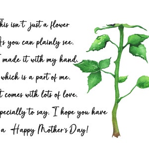 Mother's Day Handprint Poem, Flower Handprint Art, DIY Handprint Card ...