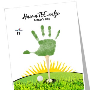 Golf Footprint Handprint Art, Have a Tee-rrific Father's Day, Gift for ...