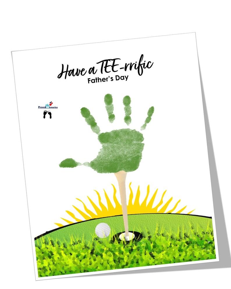 Golf Footprint Handprint Art Have a Tee-rrific Father's - Etsy
