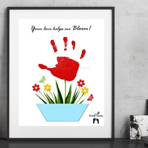 Mother's Day Craft for Kids, Flower Handprint Art, Baby Keepsake ...