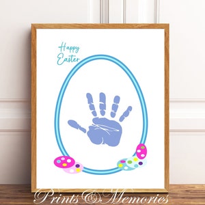 Easter Egg Handprint Art, Easter Art Craft, DIY Handprint, Printable ...