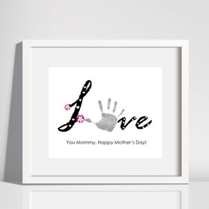 Mother's Day Craft for Kids, Love Handprint, Toddler Craft, Baby ...