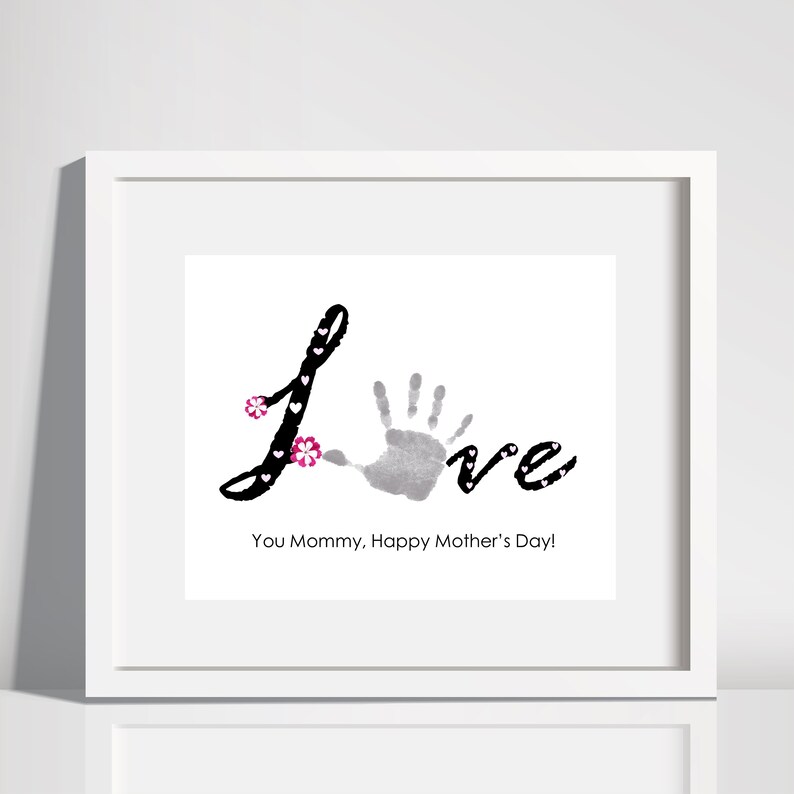 Mother's Day Craft for Kids Love Handprint Toddler - Etsy