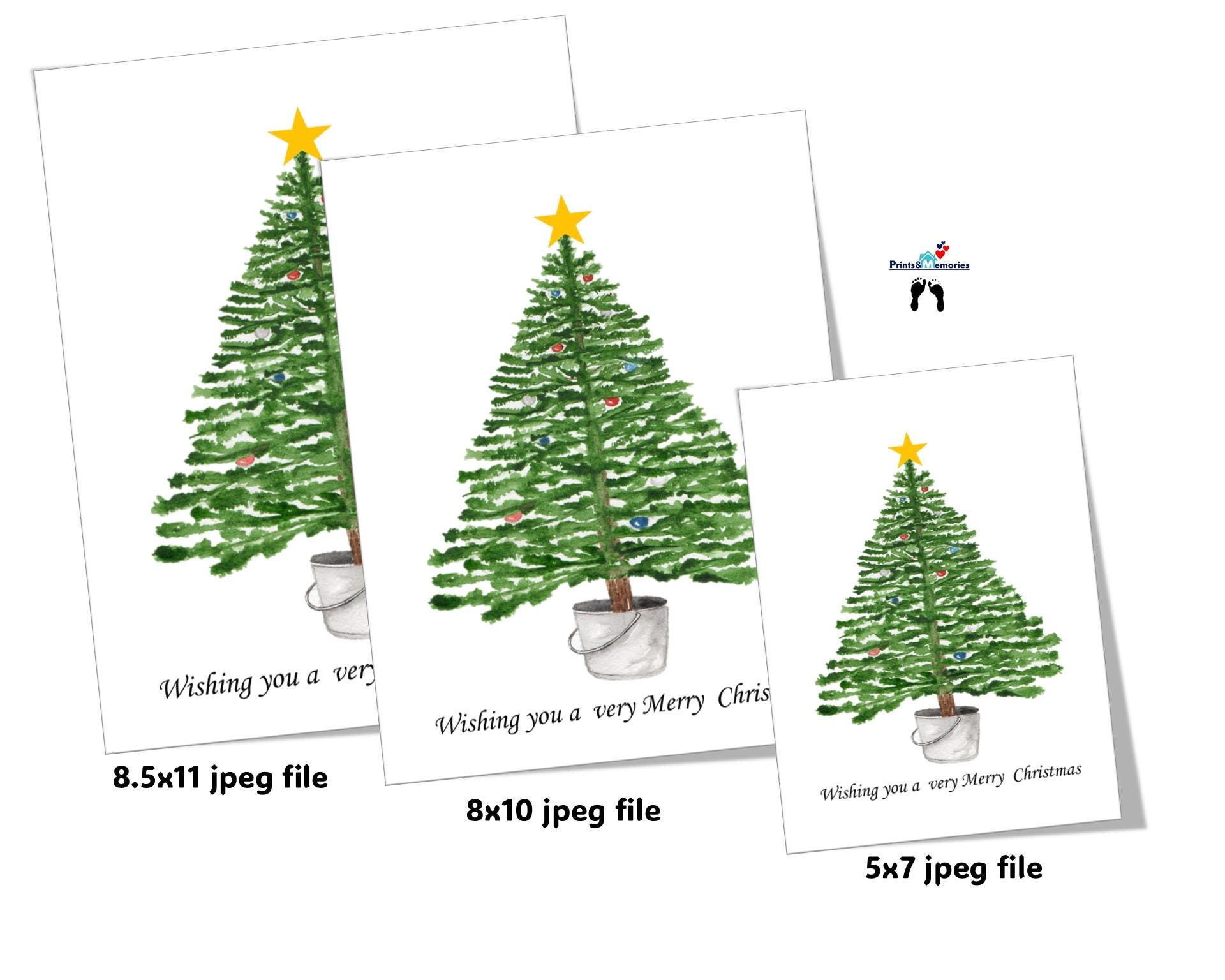 Christmas Tree Fingerprint Art: DIY Kid Craft (digital Download) - Etsy