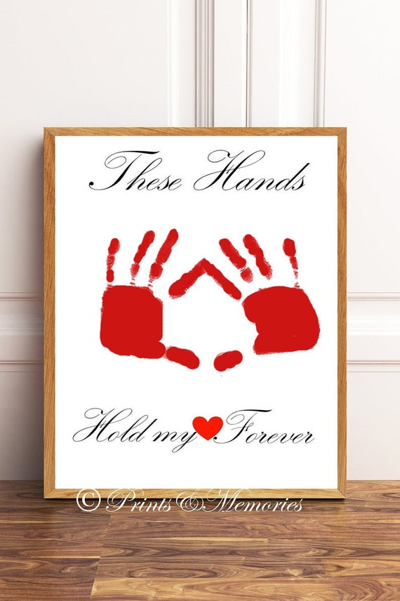 Corazones Hechos Con Huellas De Manos