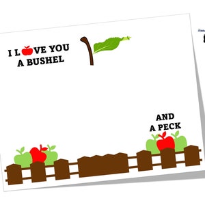 Apple Handprint Craft, I Love You a Bushel and a Peck. DIY Art Card ...