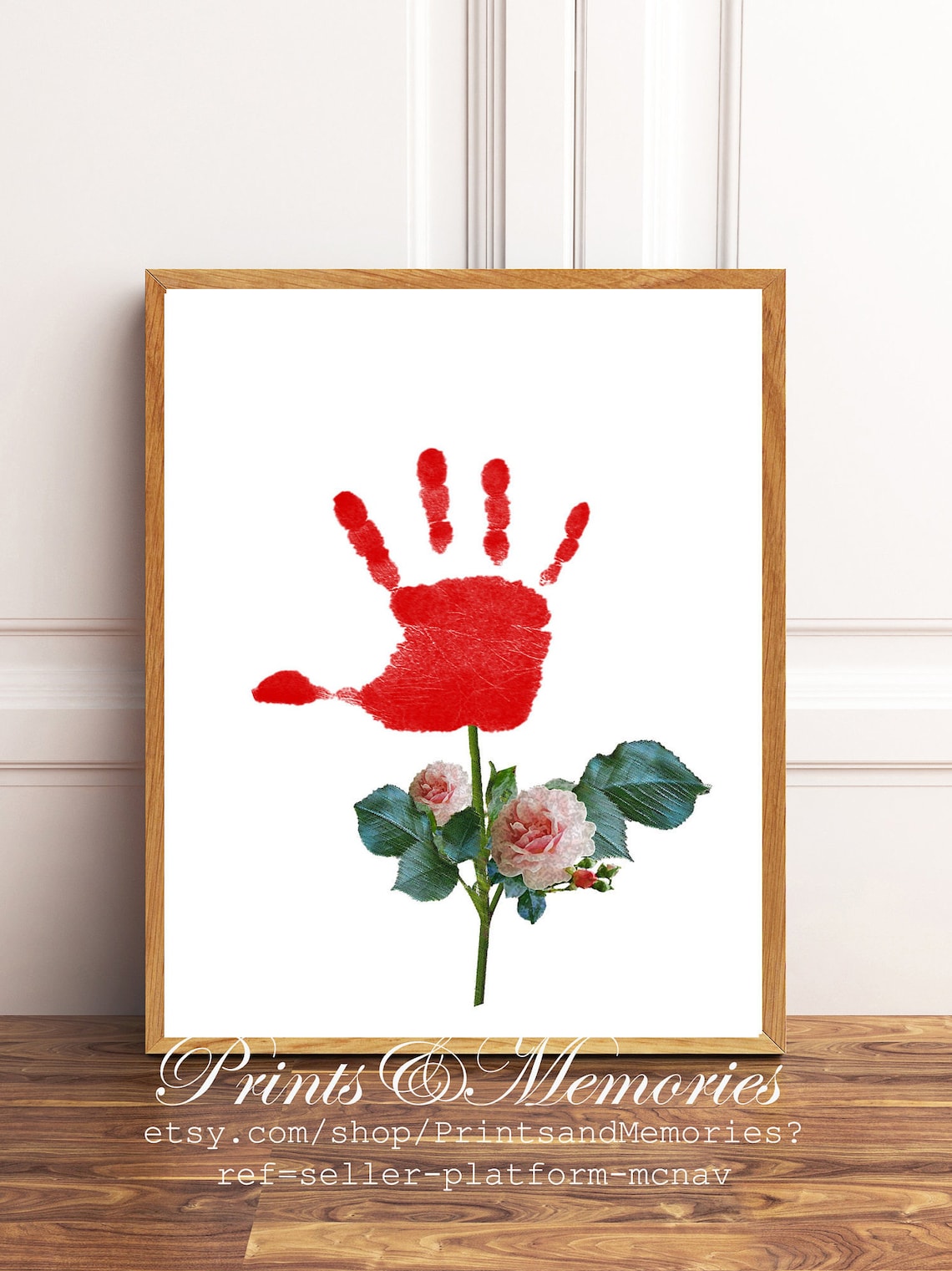 Roses Flower Handprint Art Valentines/mother's - Etsy