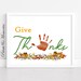 Give Thanks Handprint Art Fall Autumn Thanksgiving Craft for - Etsy