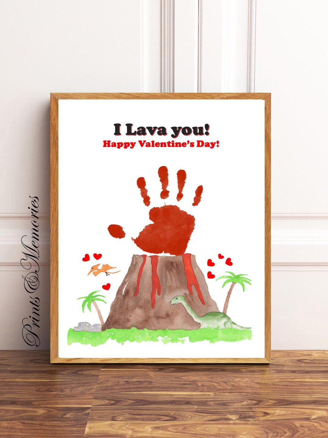 I Lava You Volcano Handprint, Valentines Craft/ Father's Day/ Birthday ...
