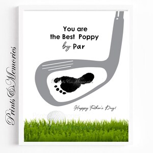 Best Poppy, Pop, Pops, Popi, Pap by Par, Golf Club Footprint Art, Baby ...