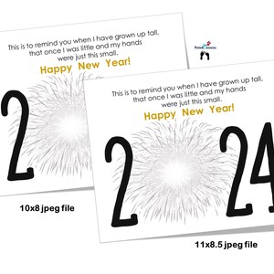 New Year Handprint Poem, New Year 2024 Handprint Craft, Printable ...