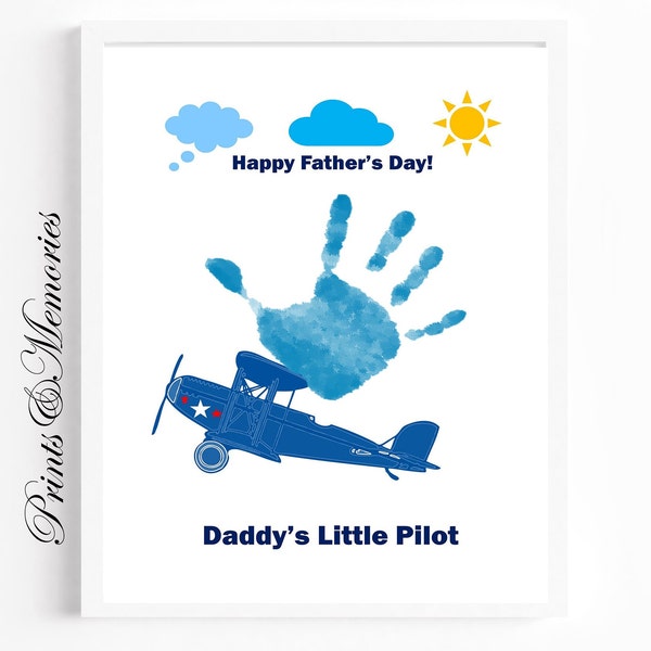 Fathers Day Handprint Airplane - Etsy