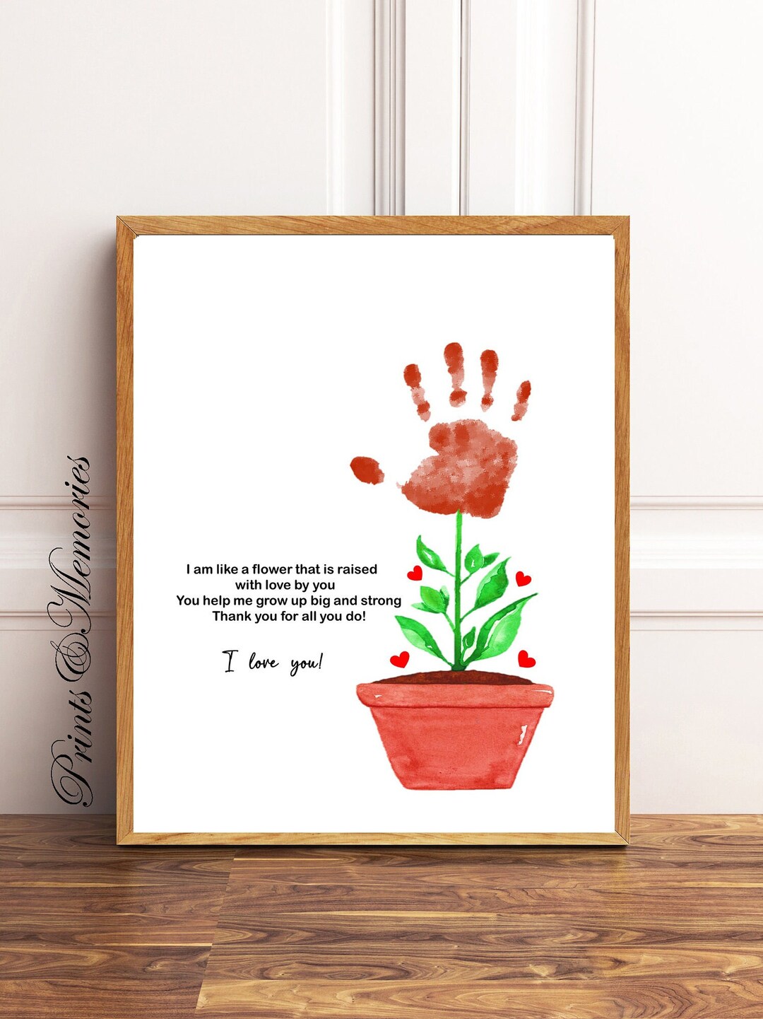 Flower Handprint Art Poem Mother's Day Gift , Baby Toddler Kid Craft, I ...
