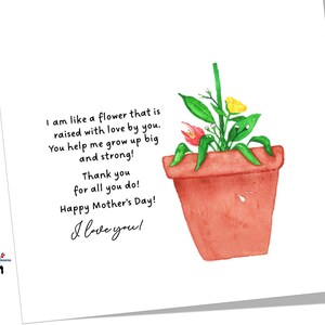I Am Like a Flower Poem, Mother's Day Craft for Kids, Flower Pot ...