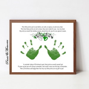 Handprint Art Christmas, Little Handprints Poem, Baby Toddler Craft ...