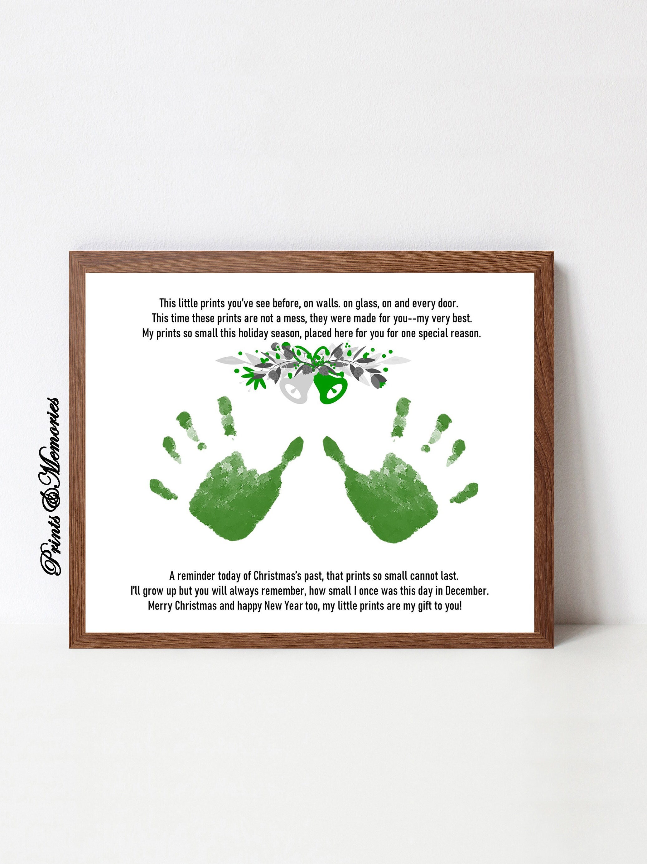 Handprint Art Christmas, Little Handprints Poem, Baby Toddler Craft ...
