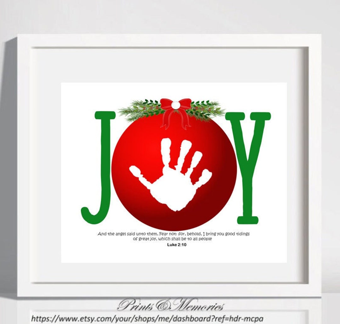 Joy, Christmas Handprint Art, Christmas Template, Handprint Craft ...