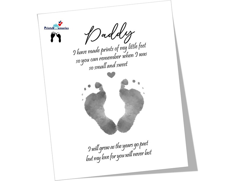 I Have Made Prints of My Little Feet Poem Baby Footprint - Etsy
