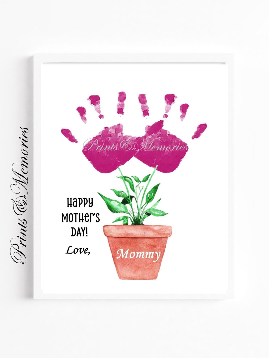 Mother's Day Handprint Art: Potted Flower Gift (digital Download) - Etsy