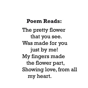 Mother's Day Flower Handprint Art Poem, Pretty Flower Handprint, Baby ...