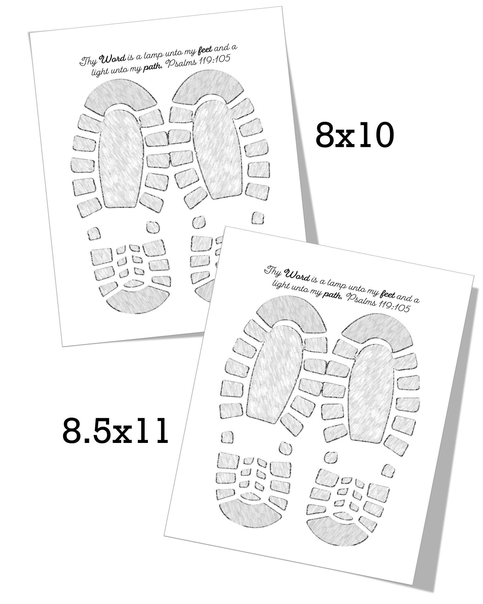 Father's Day Footprint Art Religious Bible Verse - Etsy