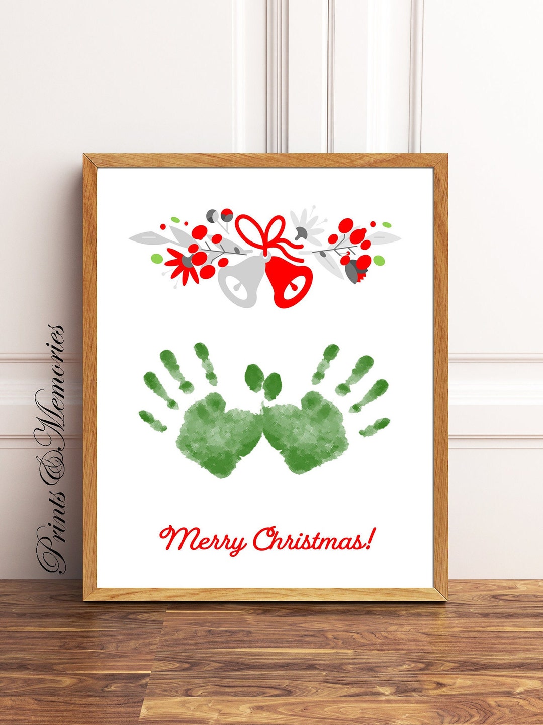 Christmas Handprint Art, Merry Christmas Craft for Baby Toddler Kid ...