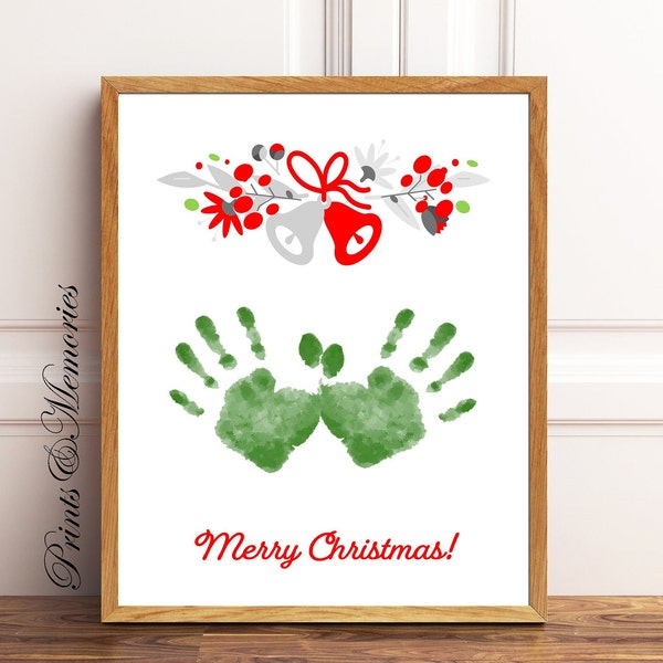 Christmas Handprint Art - Etsy