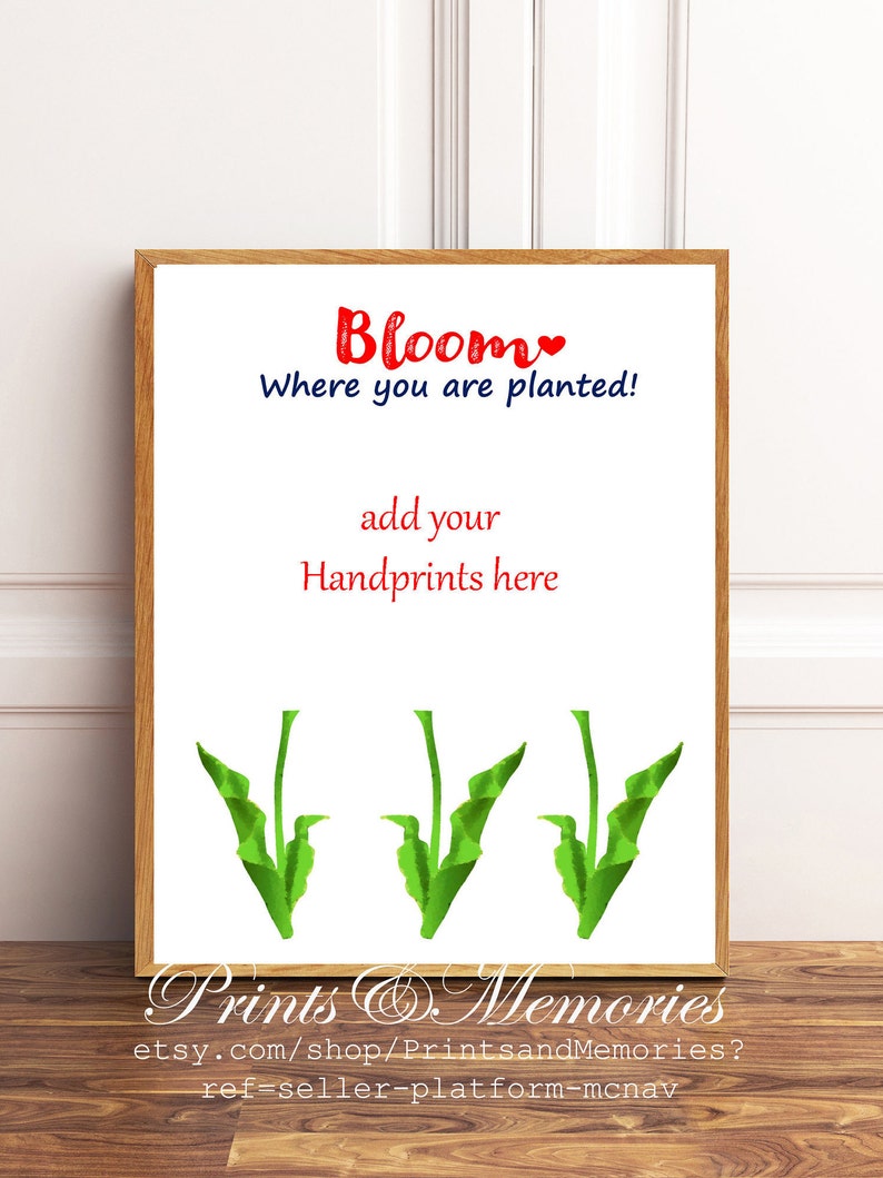 Bloom Where You Are Planted Flower Handprints Flower - Etsy