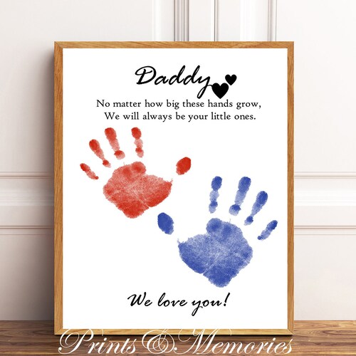 No Matter How Big These Hands Grow Handprint Art Keepsake - Etsy