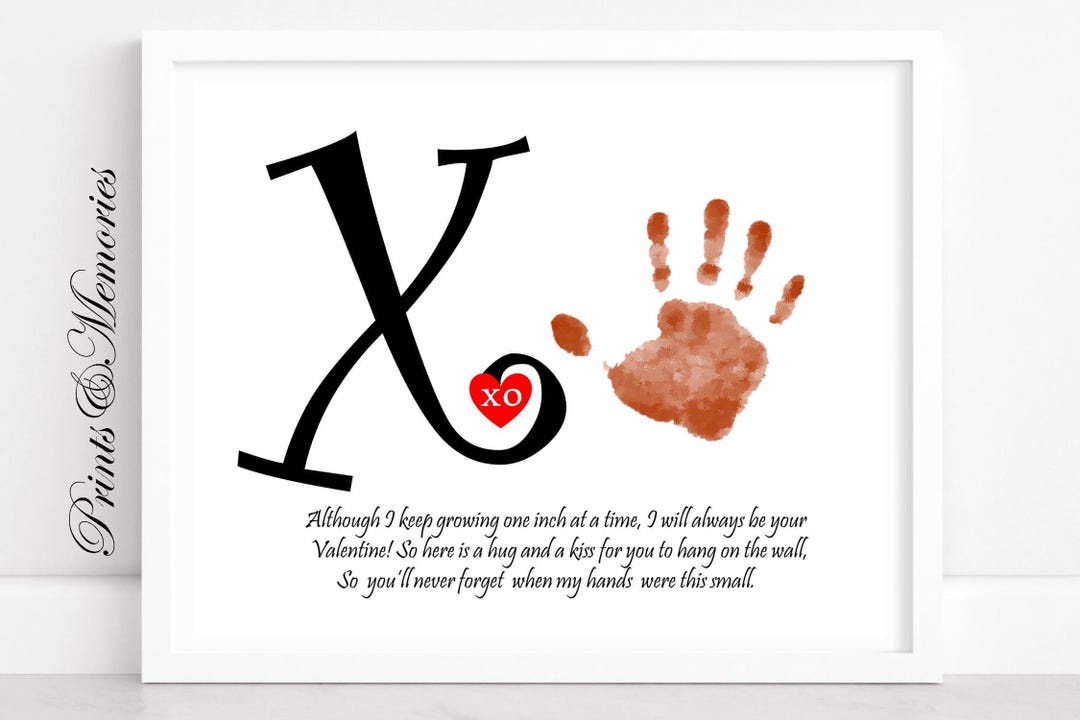 XO Handprint Art, Valentine's Day Craft for Kids, Hugs and Kisses ...