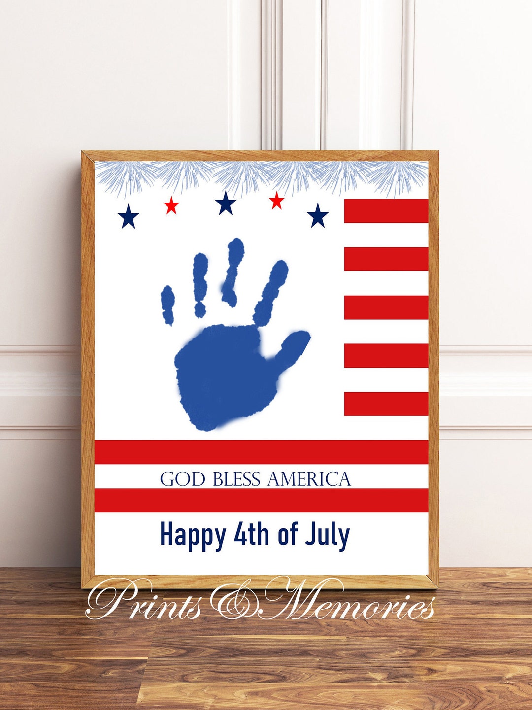 Digital File, Fourth of July Craft for Kids, Flag Handprint Art,god ...