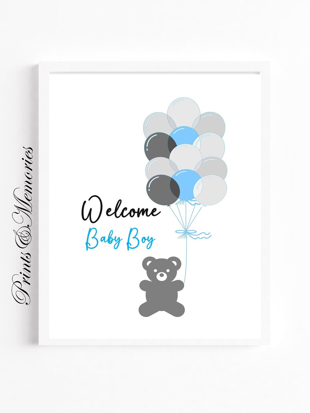 Welcome Baby Sign, Baby Boy, New Baby Gift, Baby Shower Sign Prop ...