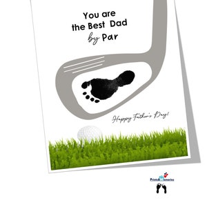 Best Dad/grandpa by Par, Golf Club Footprint Art, Father's Day Gift for ...