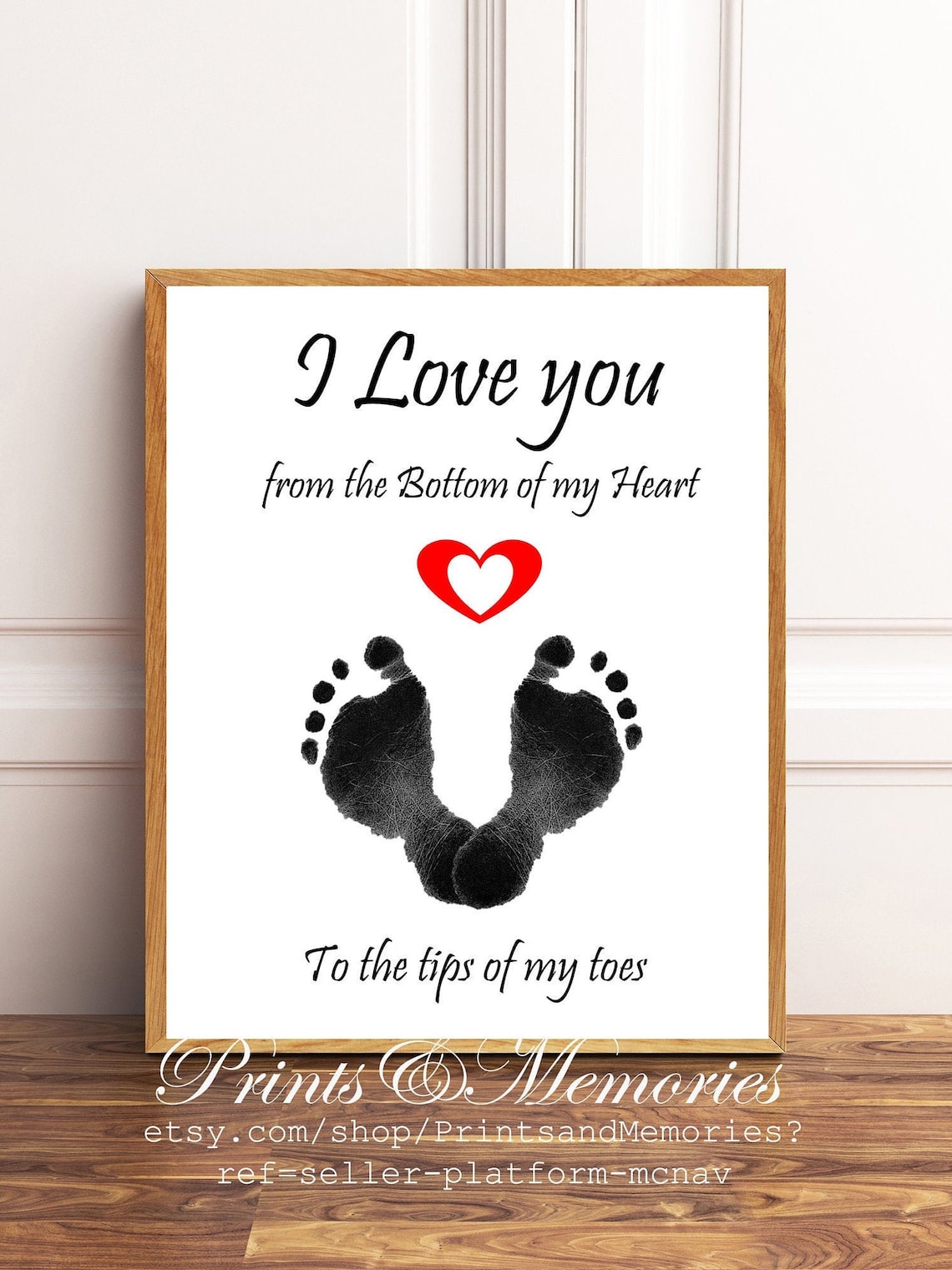 I Love You From the Bottom of My Heart to the Tip of My Toes | Etsy