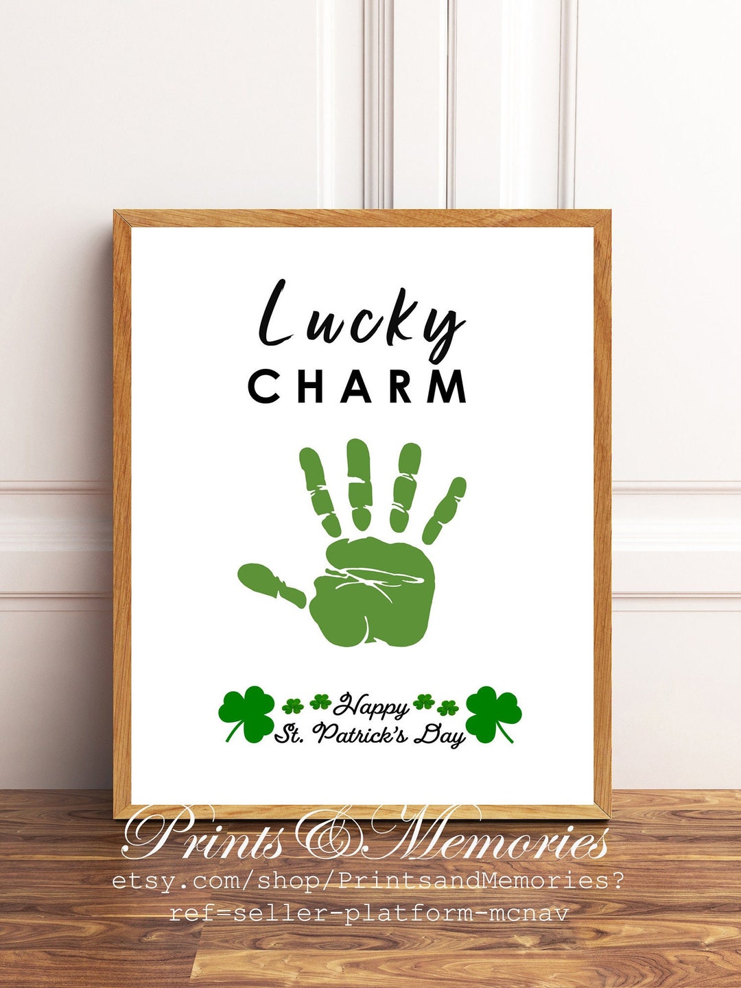 Lucky Charm, Handprint Art, Clover Handprint, St. Patrick's Day Craft ...
