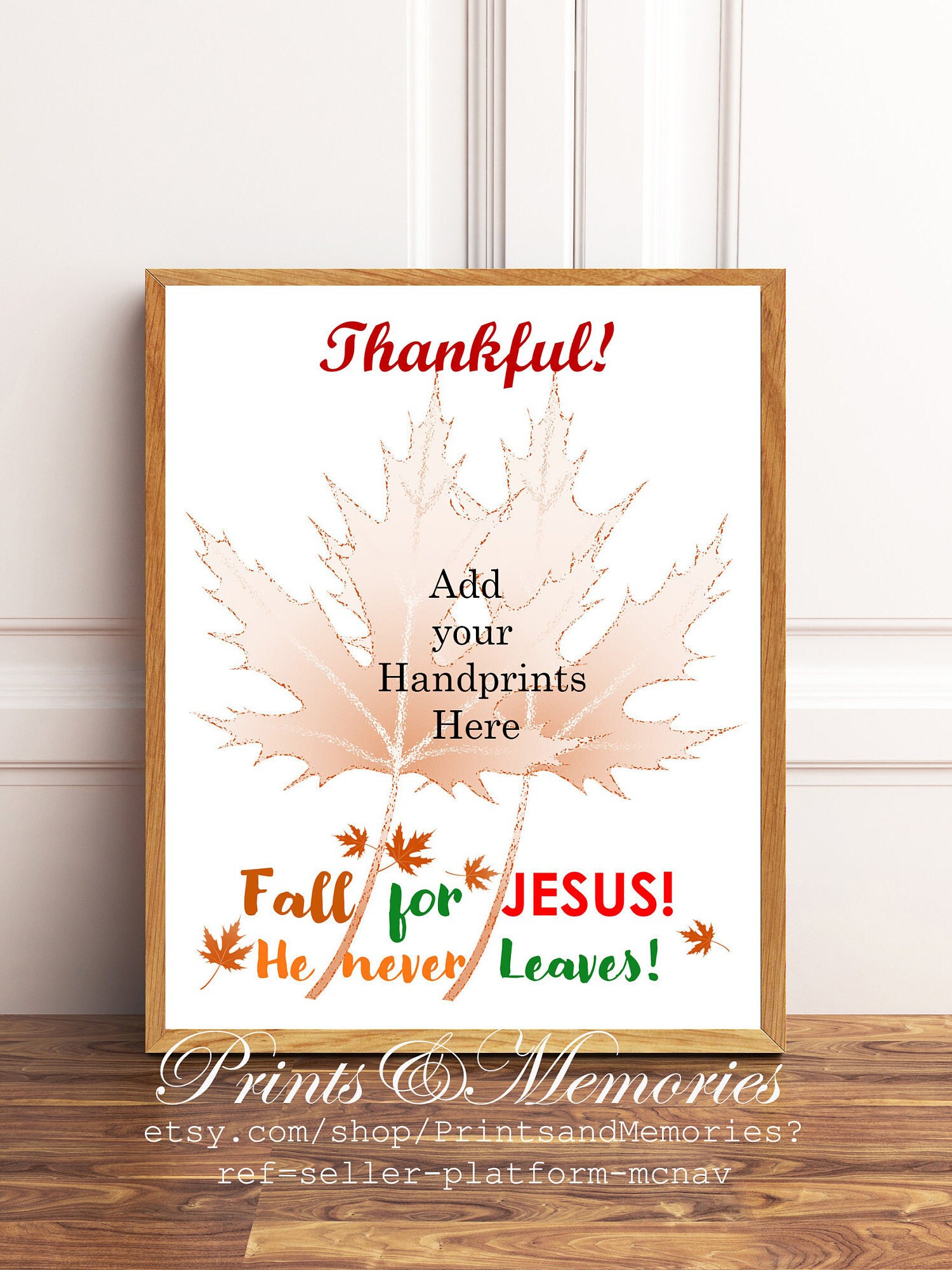 Thankful Flower Handprint, Thanksgiving Craft for Kids, Gift for ...