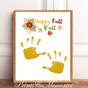 Happy Fall Y'all, Handprint Art, Fall Handprint Craft for Kids, School ...