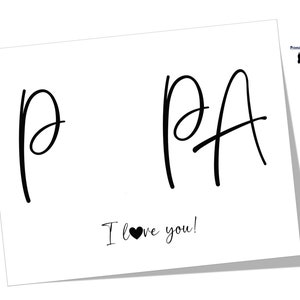 Gift for Papa, Papa Handprint Art, Fathers Day/birthday Gift, DIY Art ...