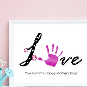 Mother's Day Craft for Kids, Love Handprint, Toddler Craft, Baby ...