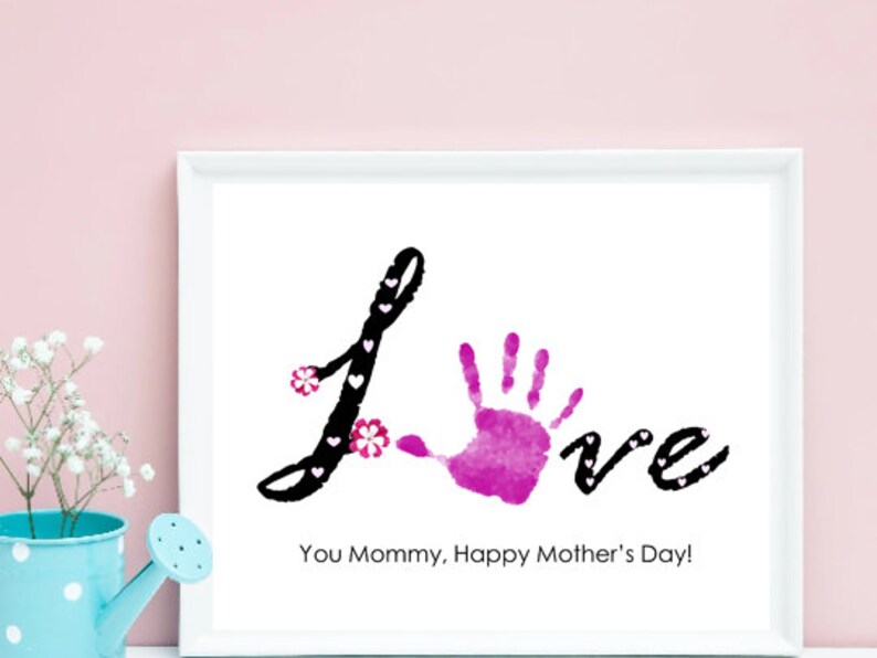 Mother's Day Craft for Kids Love Handprint Toddler - Etsy