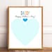 Daddy, Father's Day Gift for Dad, Heart Handprint, Handprint Craft ...