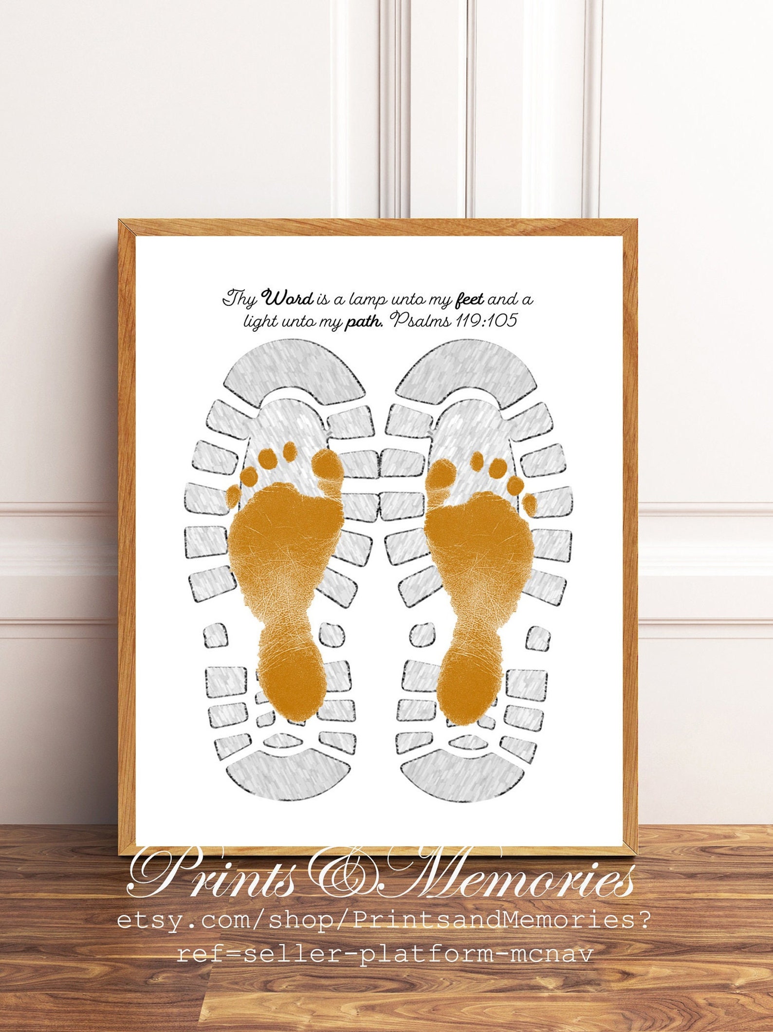 Father's Day Footprint Art Religious Bible Verse - Etsy