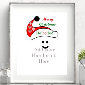 Santa Handprint, Christmas Craft for Kids, Christmas Wall Art, DIY ...